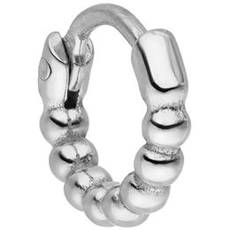 PURELEI Damen Single-Creole "Schmuck Geschenk Piercing Rope", 6,4mm, Edelstahl, silber, Edelstahl, Ohrringe