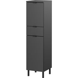 Midischrank Germania, B:30cm H:120cm T:34cm, grau, Spanplatte, Badezimmer, Schr&auml;nke, "GW-Arcena"