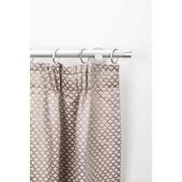 Gardinenstange Garesa, L:150cm Ø:20mm, silber, Aluminium, Gardinenstangen, "EASY", Vorhanggarnitur, verlängerbar, Wandmont., Endkappe, Alu, mit Ringe