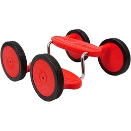 Small Foot Kinder Balancetrainer "Pedal-Roller, Rotini", B/H/L: 36cm x 15cm x 36cm Ø, rot, Kunststoff, B:36cm H:15cm L:36cm, Balancetrainer