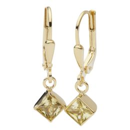 OSTSEE-SCHMUCK Damen Paar Ohrh&auml;nger "- Anna 5x5 mm - Gold 333/000 - Zirkonia", Gelbgold 333, gold, Gelbgold 333, Ohrringe