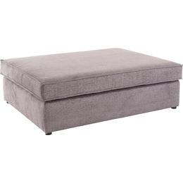 Polsterhocker OTTO HOME, B:130cm H:43cm, grau, Baumwollmix (60% Baumwolle/40% Leinen);Struktur fein (100% Polyester);Samtoptik (100%
