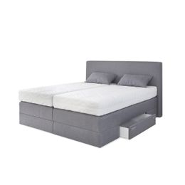 Boxspringbett, grau, Westfalia Schlafkomfort, Komplettbetten, mit Schubk&auml;sten und Zierkissen