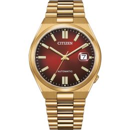 Citizen Damen Automatikuhr "TSUYOSA 60h", gold, Armbanduhren, Armbanduhr, Damenuhr, Herrenuhr, Edelstahlarmband, Saphirglas, Datum