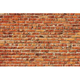papermoon Fototapete "Red Brick Wall", B/L: 3,5m x 2,6m, Bahnen: 7 Stk., bunt, Tapeten