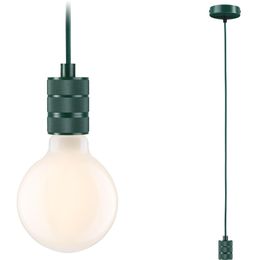 Paulmann Pendelleuchte "Tilla", 1, Ø 10cm, 1 Stk., grün, Esszimmer, Leuchten, E27, max. 1x60W E27, 230V, Stoff/Metall