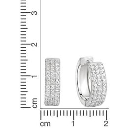 Firetti Damen Paar Creolen "Schmuck Geschenk Silber 925 Ohrschmuck glitzernd", 16mm, Silber 925 (Sterlingsilber), silber, Silber 925