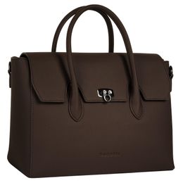 Bugatti Damen Henkeltasche "IRIA"braun, Polyurethan (PU), leicht gl&auml;nzend, unifarben, Taschen