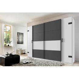 Kleiderschrank wimex, B:270cm H:210cm T:65cm, wei&szlig;, Jugendzimmer, Schr&auml;nke, "Stockholm, rustikale Optik im Industrial Design, Made in Germany",