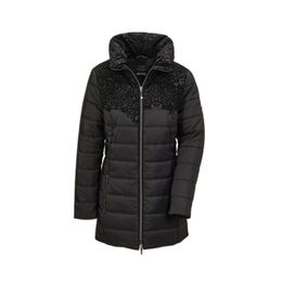 GOLDNER Damen Steppjacke "Steppjacke mit hübschem Flock-Druck", schwarz, Gr. 42, Obermaterial: 100% Polyester PES., Jacken