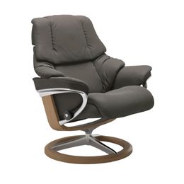 stressless Relaxsessel "Reno" Set, Relaxsessel mit Hocker, mit Hocker, mit Signature Base, Gr&ouml;&szlig;e S, M & L, Gestell Eiche