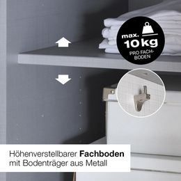 Schwebet&uuml;renschrank wimex, B:270cm H:210cm T:65cm, braun, Schr&auml;nke, "Easy", mit Vollspiegel