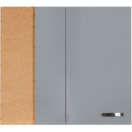 Eckh&auml;ngeschrank KOCHSTATION, B:80cm H:70,4cm T:34,9cm, grau, K&uuml;che, Schr&auml;nke, "KS-Cara"