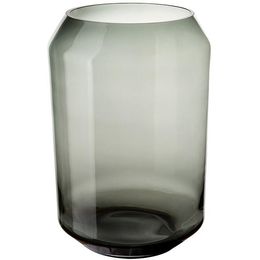 Fink Tischvase "ORELIA", B/H/T: 38cm Ø 26cm, grau, Vasen, aus Glas, auch als Windlicht verwendbar