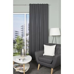 Gardine Home Wohnideen, B:135cm H:245cm, grau, Voile, Obermaterial: 100% Polyester, Gardinen, "OXFORD", blickdicht