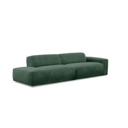 Big-Sofa Trendmanufaktur, B:277cm H:72cm T:107cm, gr&uuml;n, 88% Polyester, 12% Polyacrl, Sofas, "Braga, mit hochwertigem Kaltschaum, Megasofa, in Cord