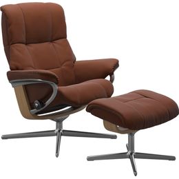 stressless "Mayfair" Set, Relaxsessel mit Hocker, mit Hocker, mit Cross Base, Gr&ouml;&szlig;e S, M & L, Holzakzent Eiche