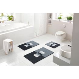 Badematte LINEA DUE, H:18mm, grau, Polyacryl, Badematten, "Capricio"