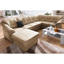 Sit & More Wohnlandschaft SIT & MORE, B:320cm H:90cm T:211cm, braun, Luxus-Kunstleder;Primabelle-Microfaser;NaturLederKorpus ist mit passendem Luxus-Kunstleder