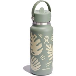 Hydro Flask Isolierflasche "32 Oz Wide Flex Straw Cap", 946mlbotanical bliss agave, Trinkflaschen, TempShield️ doppelwandige Vakuumisolierung