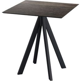 Klapptisch Essentials, B:70cm H:73,2cm T:70cm, schwarz, Stahl/HPL Tischplatte, Garten, Tische, "Infinity", in verschiedenen Ausführungen