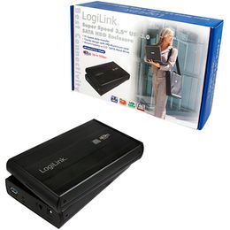 Logilink HDD-Festplatte "USB 3.0 Geh&auml;use f&uuml;r 3,5 Zoll SATA HDD", B:11cm H:3,1cm T:18,5cm, schwarz, Festplatten