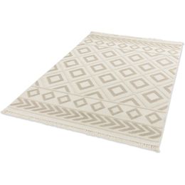 Sch&ouml;ner Wohnen Kollektion Teppich, B:80cm H:6mm L:150cm, beige, SCH&Ouml;NER WOHNEN-KOLLEKTION, Kunstfaser, Wohnzimmer, Teppiche, "Summer 6352", In- und Outdoor geeignet, Hoch Tief