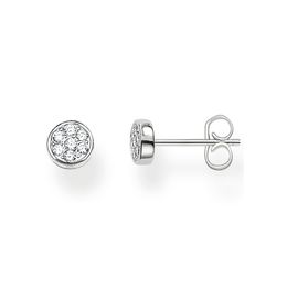 Thomas Sabo Damen Paar Ohrstecker "Sparkling Circles", 6mm, Silber 925 (Sterlingsilber), bunt, Silber 925 (Sterlingsilber), Ohrringe, mit Zirkonia