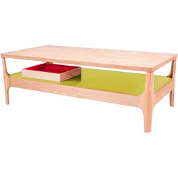 Couchtisch Kayoom, B:120cm H:40cm T:60cm, beige, Tischplatte: MDF mit Esche-Furnier, Tischbeine: Massivholz, Tische, "Kaffeetisch Addison,