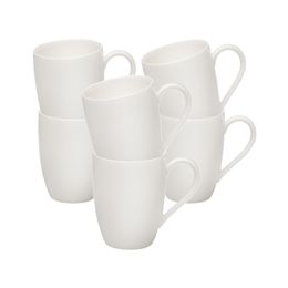Becher "Kaffeebecher Basic White 260 ml 6er Set weiß", weiß, VIVO VILLEROY & BOCH GROUP, Trinkgefäße