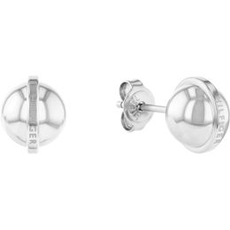 Tommy Hilfiger Damen Paar Ohrstecker "METALLIC ORBS", 8mm, Edelstahl, silber, Edelstahl, Ohrringe