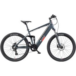 Telefunken E-Bike "Aufsteiger M936", 46cm, 27,5 Zoll (69,85cm), grau, Elektrofahrräder, Pedelec, Elektrofahrrad, Damen, Herren, MTB, Fully
