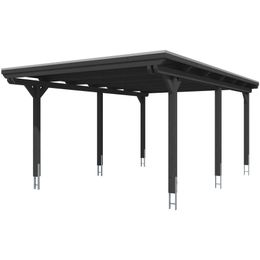 Skan Holz Einzelcarport SKANHOLZ, grau, Carports, "Emsland"