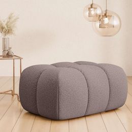 Polsterhocker Home Affaire, B:88,5cm H:43cm T:53cm, braun, 100% Polyester, Hocker, "AURELIAN, passend zum Sessel, Ma&szlig;e B/T/H: 88,5/53/43 cm", mit