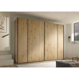 Schwebet&uuml;renschrank STAUD, B:298cm H:240cm T:68cm, braun, Holzwerkstoff, Schr&auml;nke, "Sonett 100 G, Made in Germany", mit vier verschiedenen