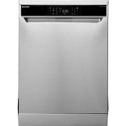 Sharp Standgeschirrspüler, B:59,8cm H:85cm T:59,8cm, silber, Geschirrspüler, WIFI Steuerung über App