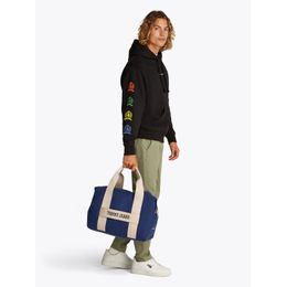 Tommy Jeans Damen Weekender "TJM RETRO COOL DUFFLE", blau, Textil, Taschen, Unisex Umh&auml;ngetasche, Henkeltasche, Schultertasche mit Kontrastbesatz