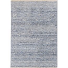 Sch&ouml;ner Wohnen Kollektion Teppich, B:160cm H:6mm L:230cm, blau, SCH&Ouml;NER WOHNEN-KOLLEKTION, Kunstfaser, Wohnzimmer, Teppiche, "Charme 240", leichter Kurzflor, Fransen,
