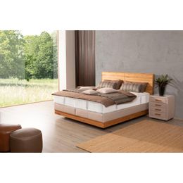 Boxspringbett Alina, B:190cm L:208cm, beige, Struktur GBA (100% Polyester), Jugendzimmer, Komplettbetten, "Clivia", in verschiedenen Gr&ouml;&szlig;en erh&auml;ltlich
