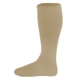 Fu&szlig;gut FUSSGUT Damen Kniestr&uuml;mpfe "Big Sensitiv Kniestr&uuml;mpfe", 43-45, beige, Obermaterial: 95% Baumwolle, 5% Elasthan, Socken, bis 50cm Wadenumfang,
