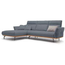 Ecksofa, B:298cm H:103cm T:183cm, blau, CREATION BY ROLF BENZ, Chenille COCO (72% Polyester 15% Baumwolle 13% Polyacryl), Wohnzimmer, Sofas,