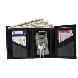 Nitro Damen Geldb&ouml;rse "Wallet", schwarz, Kunstfaser, Kleinlederwaren, Geldbeutel, Wallet, Portmonaie, Etui f&uuml;r Scheine und M&uuml;nzen