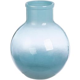 Tischvase Gilde, B:29cm H:59cm T:29cm &Oslash;:29cm, blau, Glas, Vasen, "Vase bauchig "Novelle""