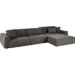 Ecksofa 3C CANDY, B:378cm H:74cm T:200cm, schwarz, 100% Polyester, Wohnzimmer, Sofas, "Yoshy mit Komfortfunktionen, modern und bequem, L-Form", Zwei