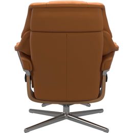 stressless "Reno" Set, Relaxsessel mit Hocker, mit Hocker, mit Cross Base, Gr&ouml;&szlig;e S, M & L, Holzakzent Eiche