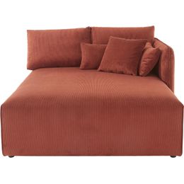 Ottomane OTTO HOME, B:138cm H:86cm T:168cm, orange, 92% Polyester, 8% Polyamid, Sofas, "Nöre", Lounge-Modul - zum eigenen Zusammenstellen, Breite