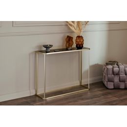 Konsolentisch Jahnke, B:100cm H:76cm T:30cm, gold, Flur, Tische, "CIRCO CONSOLE", gebogene Rahmenteile, Konsole, Beistelltisch