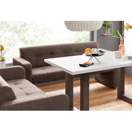 Polsterbank, B:182cm H:82cm T:68cm, braun, exxpo - SOFA FASHION, Microfaser (Zusammensetzung: 100% Polyester);Lederfaserstoff (Grundgewebe 41%