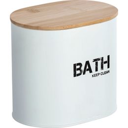Badorganizer Wenko, B:14,5cm H:13,5cm T:10,5cm, bunt, Bambus, Stahl, Aufbewahrungsboxen, "Gara", mit Deckel