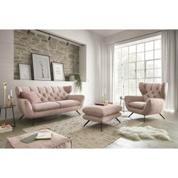 2,5-Sitzer 3C CANDY, B:200cm H:94cm T:95cm, rosa, 88% Polyester, 12% Polyacryl, Sofas, "Beatrice, extravagantes Megasofa, bequem, K&uuml;chensofa", mit